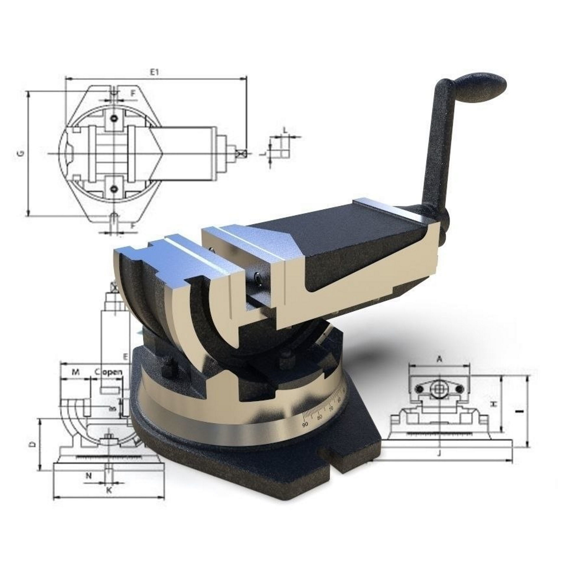 Machine Vise 3D model | CGTrader