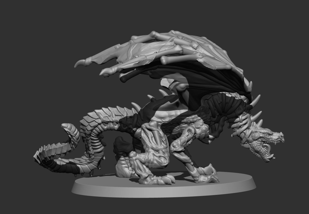 Undead Dragon 3D model 3D printable | CGTrader