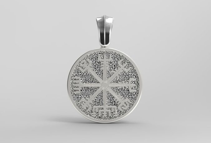 RUNIC COMPASS VEGVISIR 3D model 3D printable | CGTrader