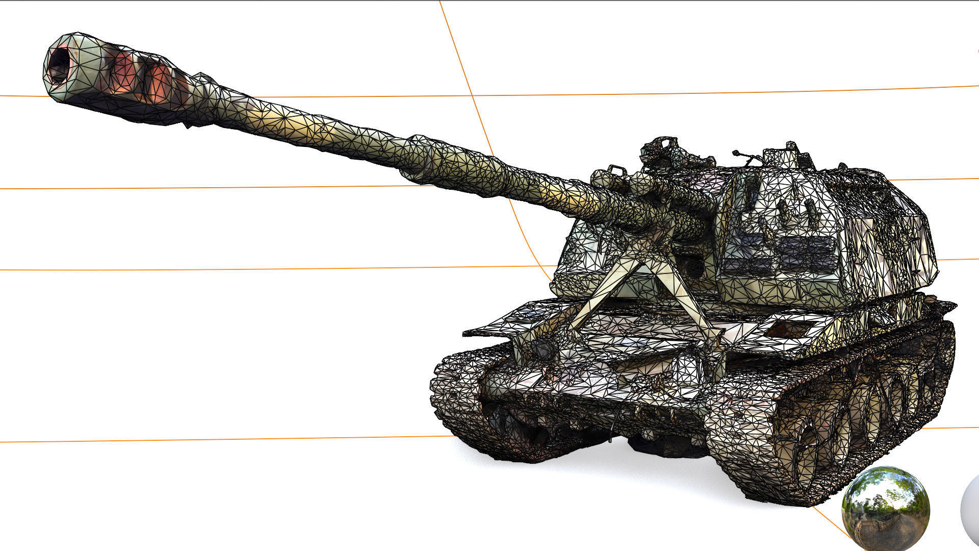 Destroyed 2S19 Msta 152 mm self-propelled howitzer M1990 3D model | CGTrader
