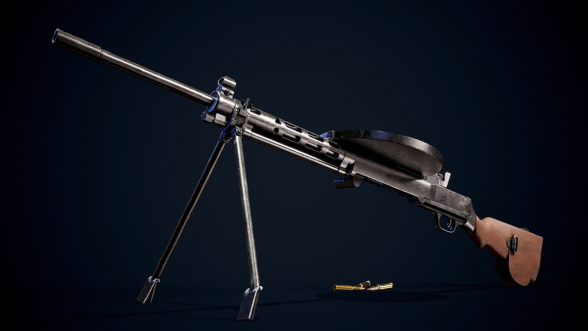 3D model Degtyaryov machine gun - DP - LMG - WW2 Soviet Light Machine ...