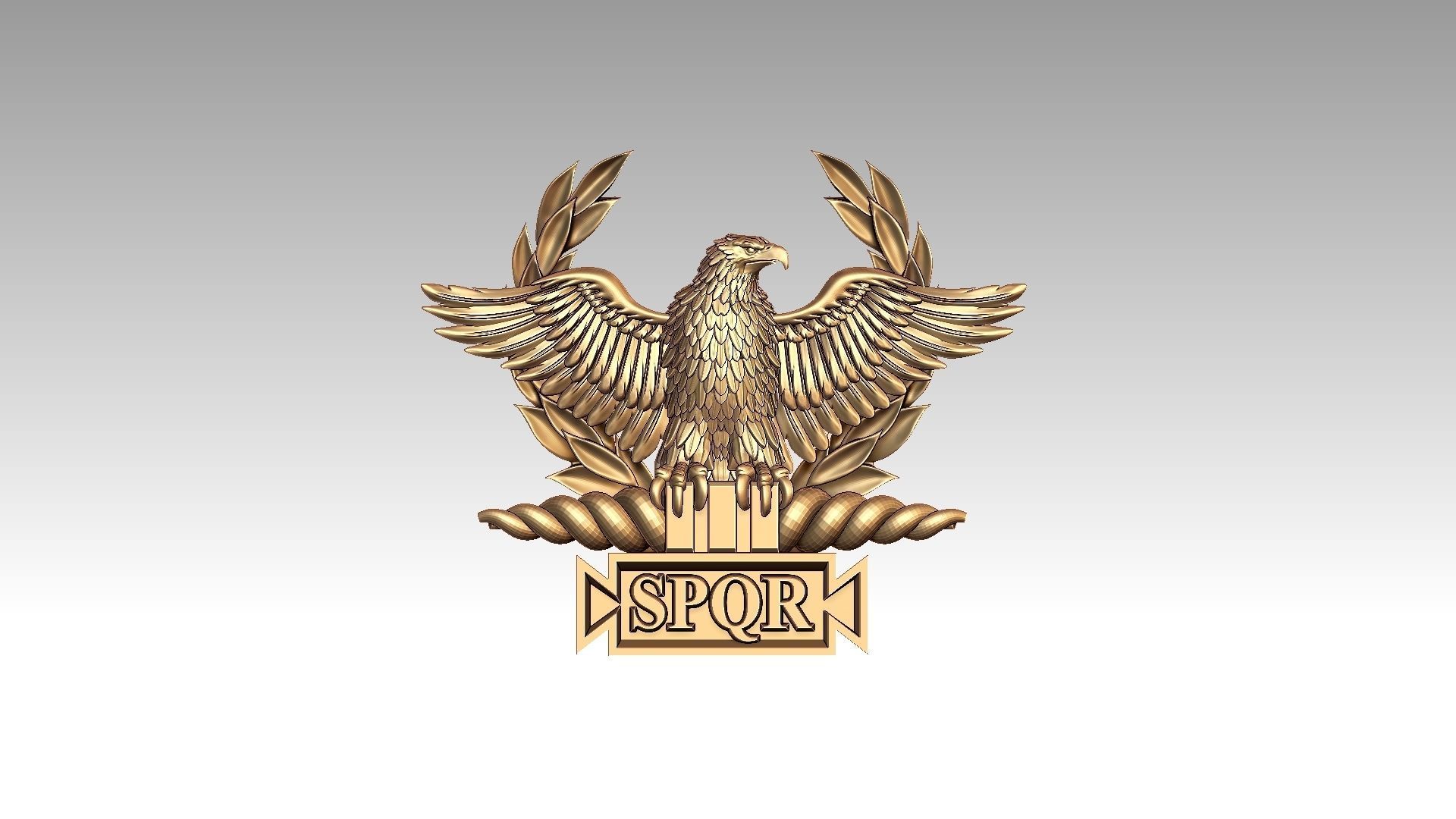 EMBLEM Roman Empire SPQR 3D model 3D printable | CGTrader