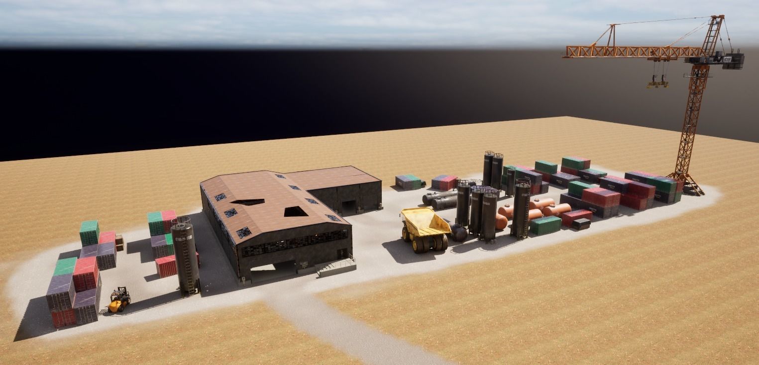 Industrial environment for Unreal Engine 5 free 3D model | CGTrader