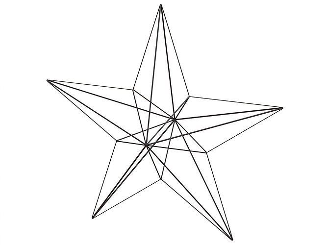 Wireframe Shape Geometric Star 3D model 3D printable | CGTrader