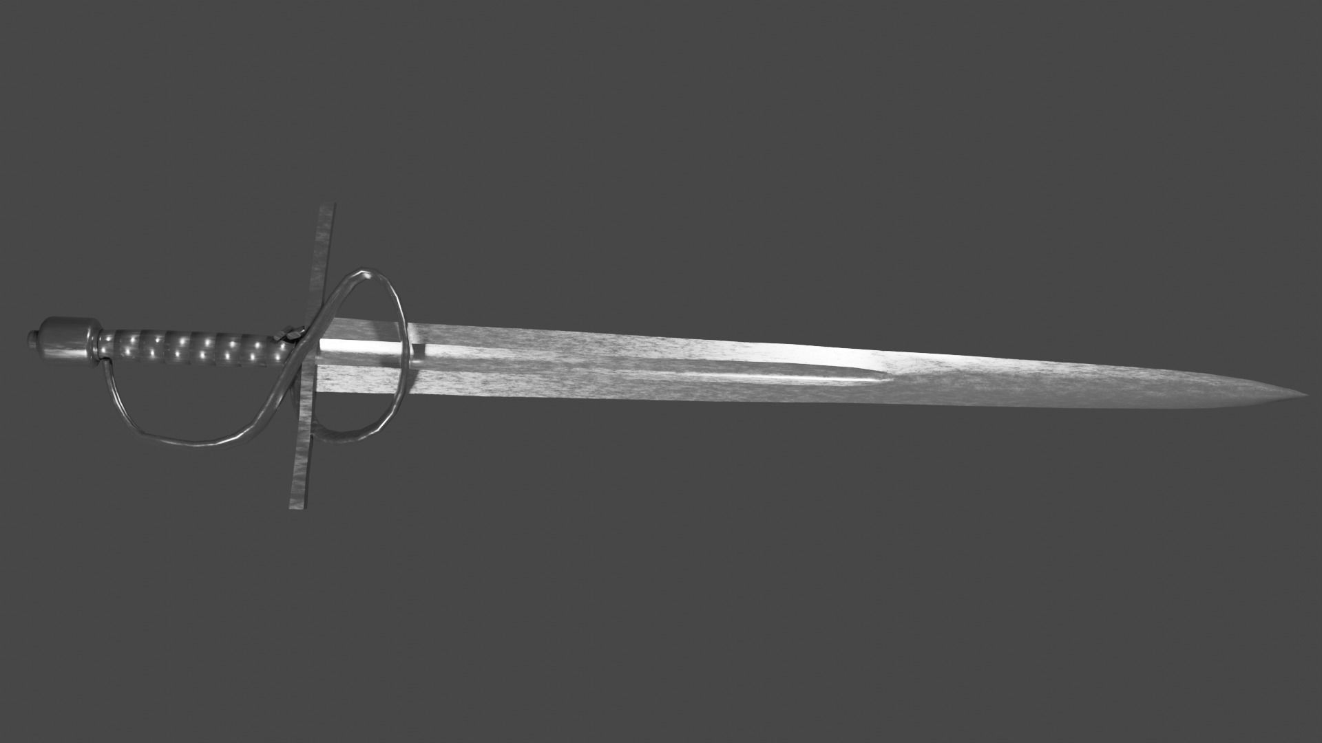3D model Excalibur sword with Flamberge handle VR / AR / low-poly | CGTrader