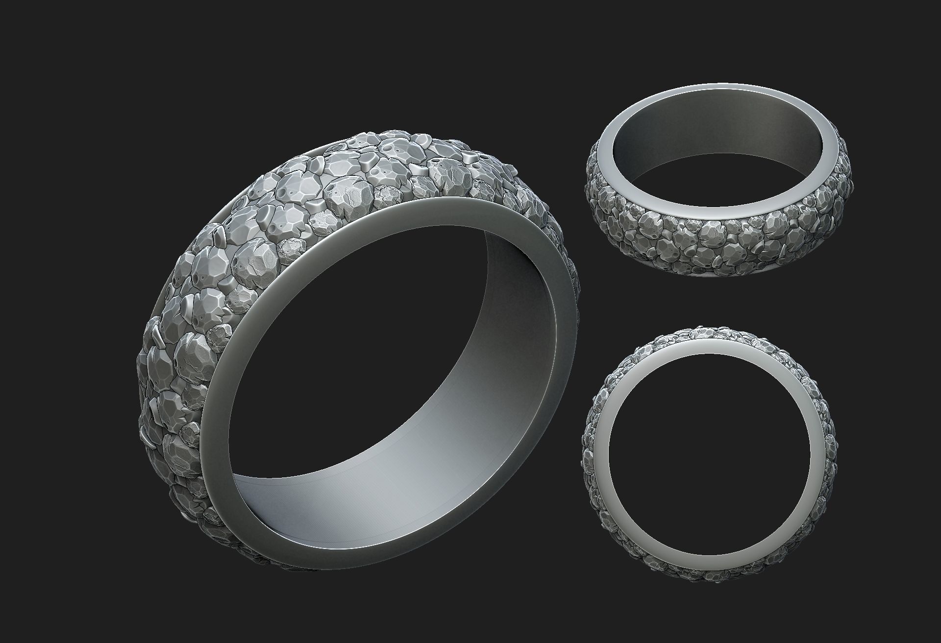 bricks ring 02 3D model 3D printable | CGTrader