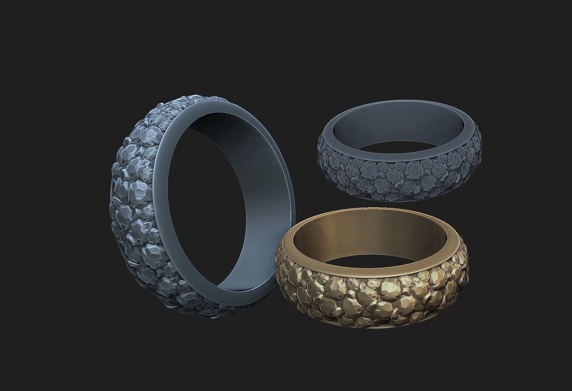 bricks ring 02 3D model 3D printable | CGTrader