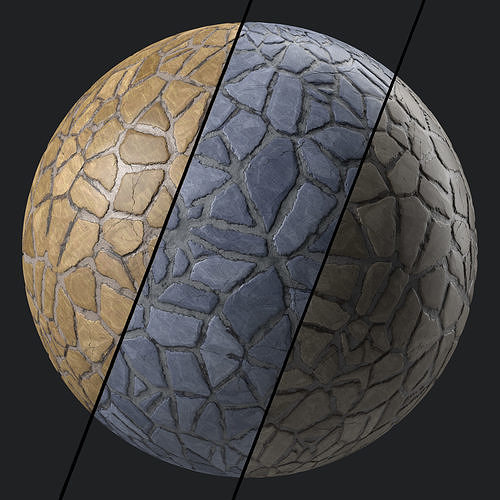 Texture Stone Wall Materials 77- Decorative Brush Rock - Pbr 4k ...
