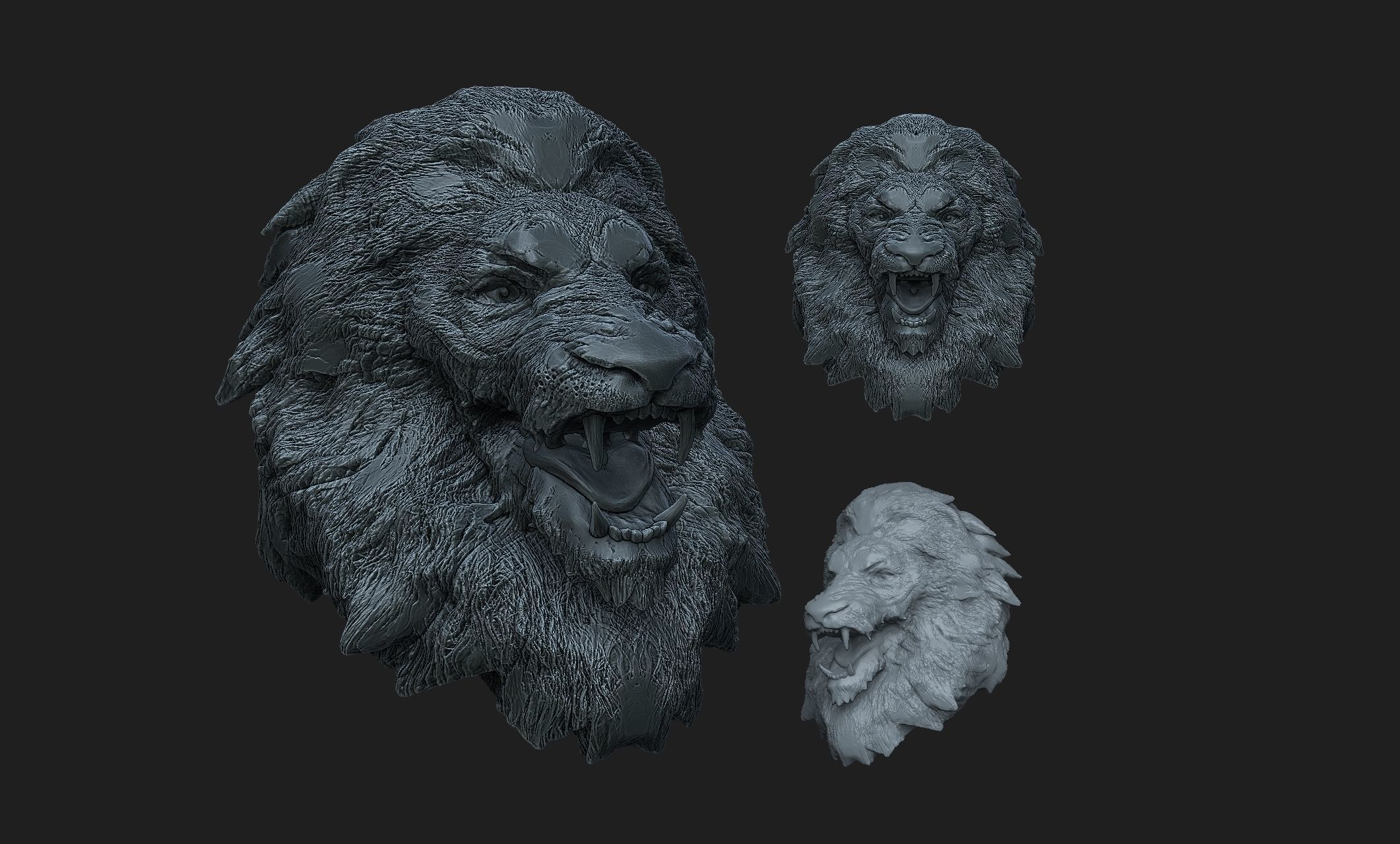 Lion head 3D model 3D printable | CGTrader