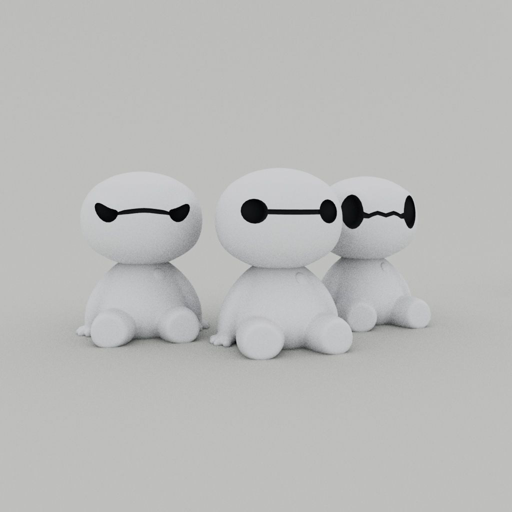 Cute little Baymax 3D model 3D printable | CGTrader