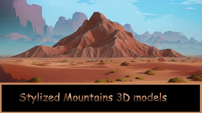 3D model Stylized Mountains VR / AR / low-poly | CGTrader