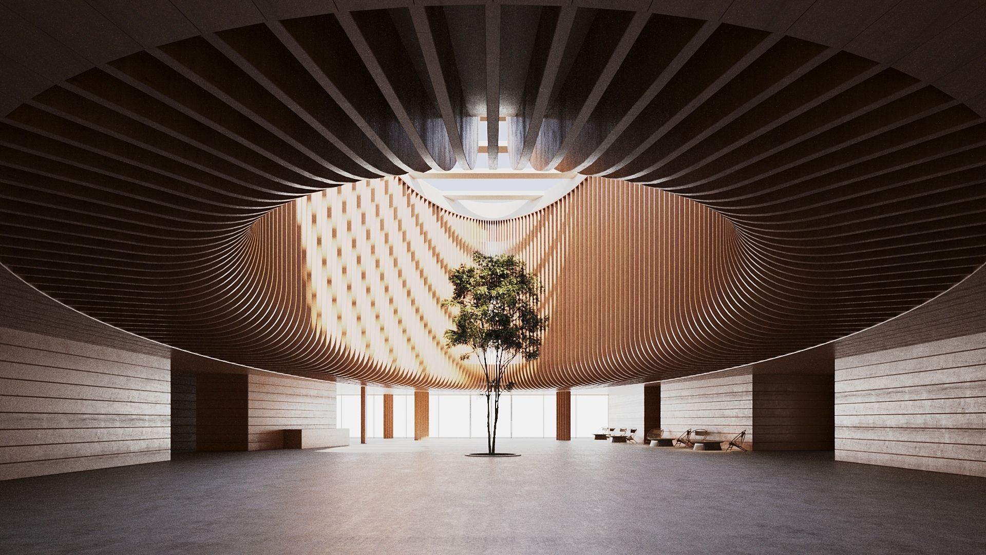 Ellipse Lobby Interior 3D model | CGTrader