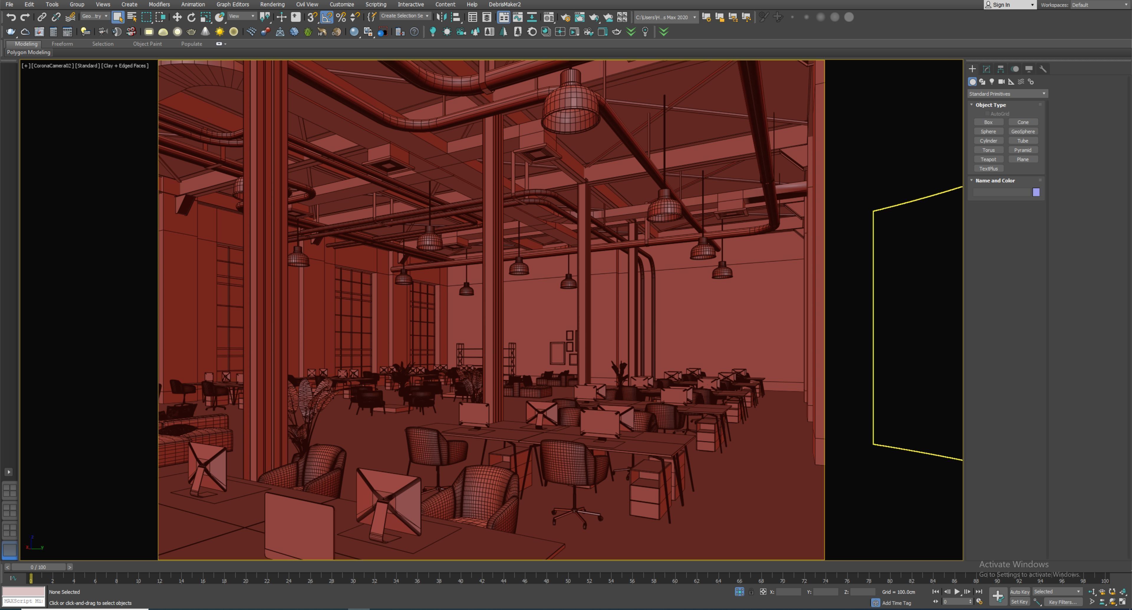 interior scene loft office 05 3D model | CGTrader