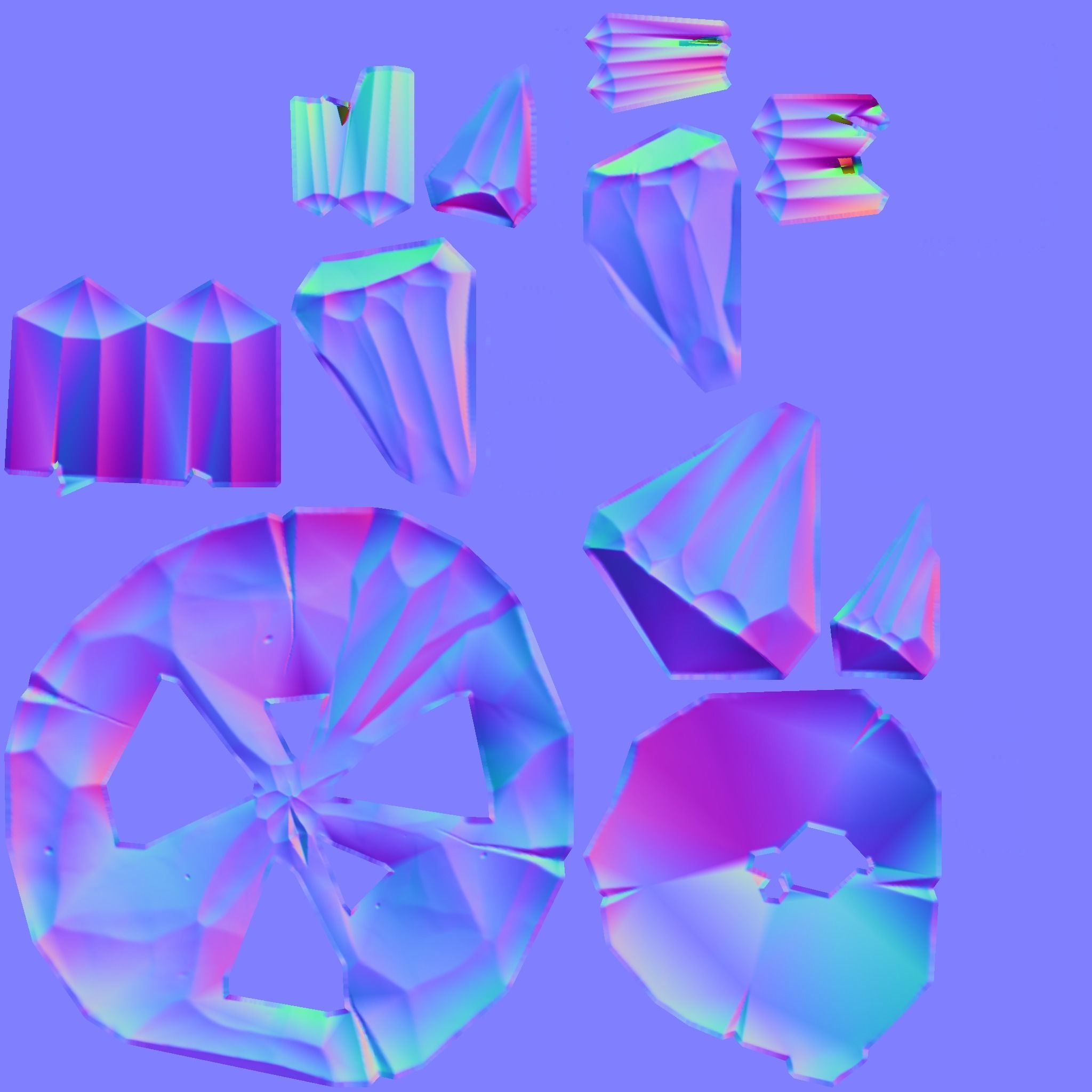 3D model stylized Floating Islands Crystal magic Low-poly 3D model VR ...