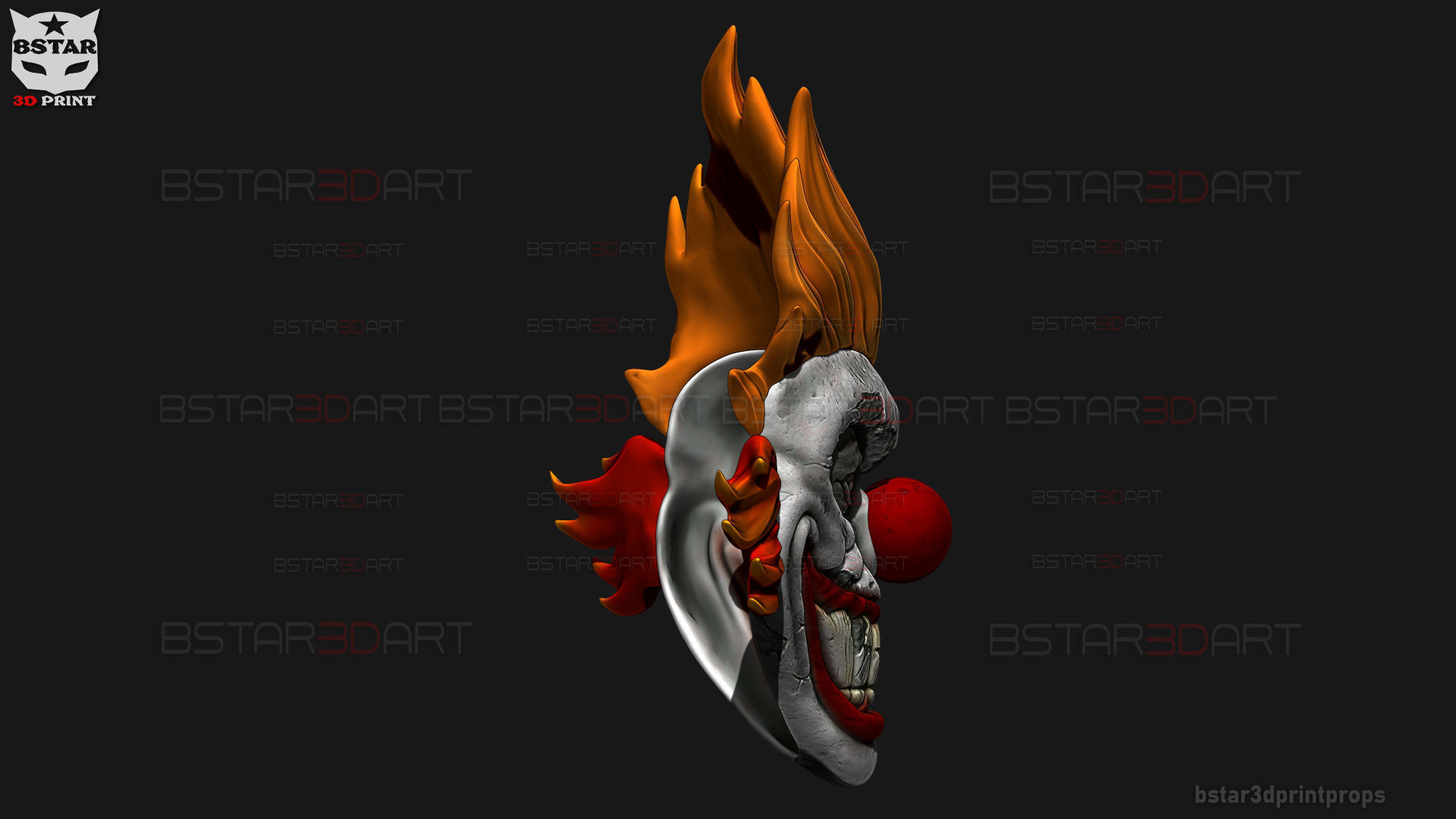 Sweet Tooth Twisted Metal Mask With Hair High Quality 3D model 3D ...