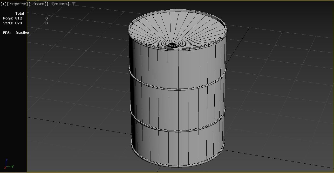 3D model Low Poly Game Ready Military Nuke Barrel Prop Barrel VR / AR ...