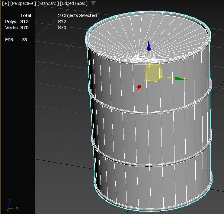 3D model Low Poly Game Ready Military Nuke Barrel Prop Barrel VR / AR ...