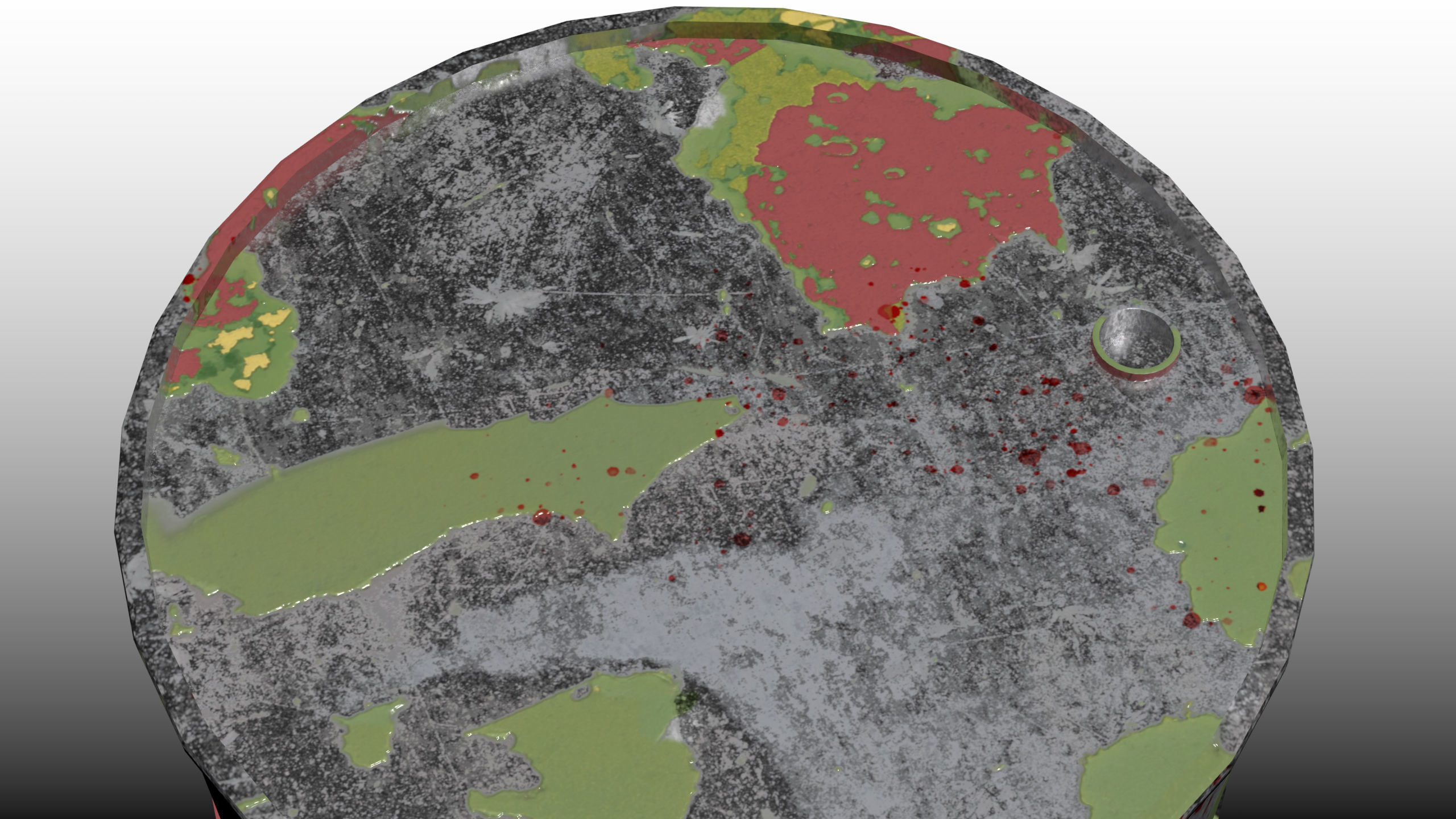 3D model Low Poly Game Ready Military Nuke Barrel Prop Barrel VR / AR ...