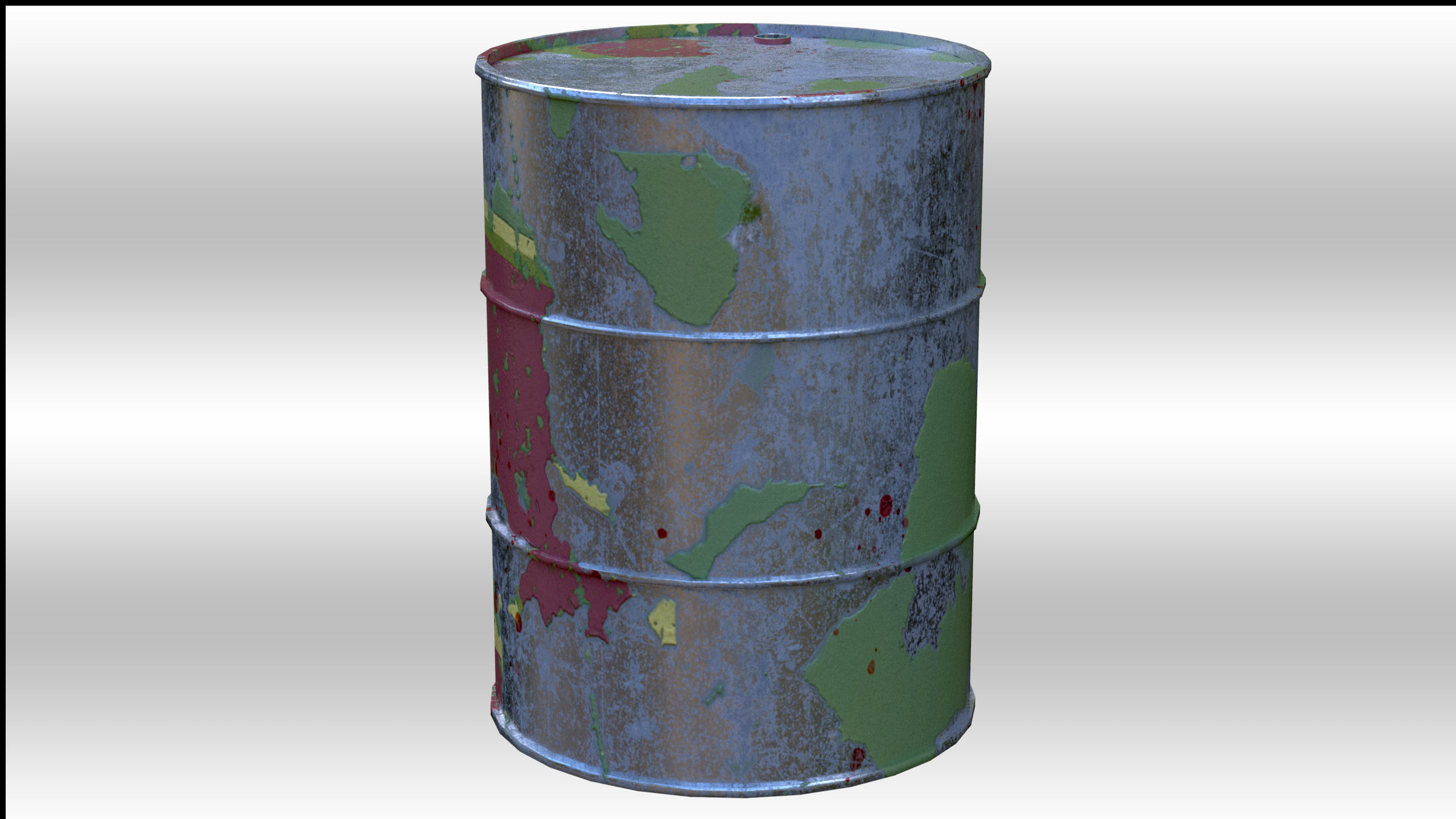 3D model Low Poly Game Ready Military Nuke Barrel Prop Barrel VR / AR ...