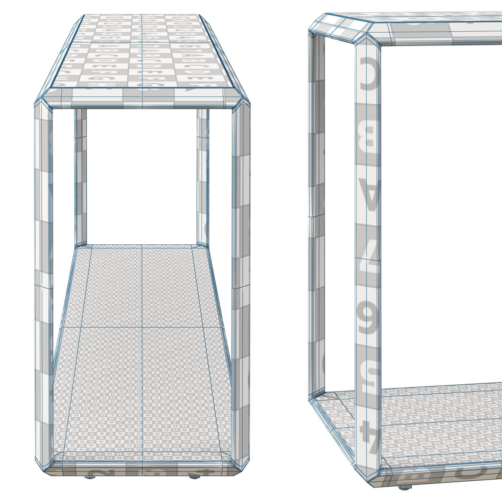3D model Coco Republic Max Glass console side table and coffee tables ...