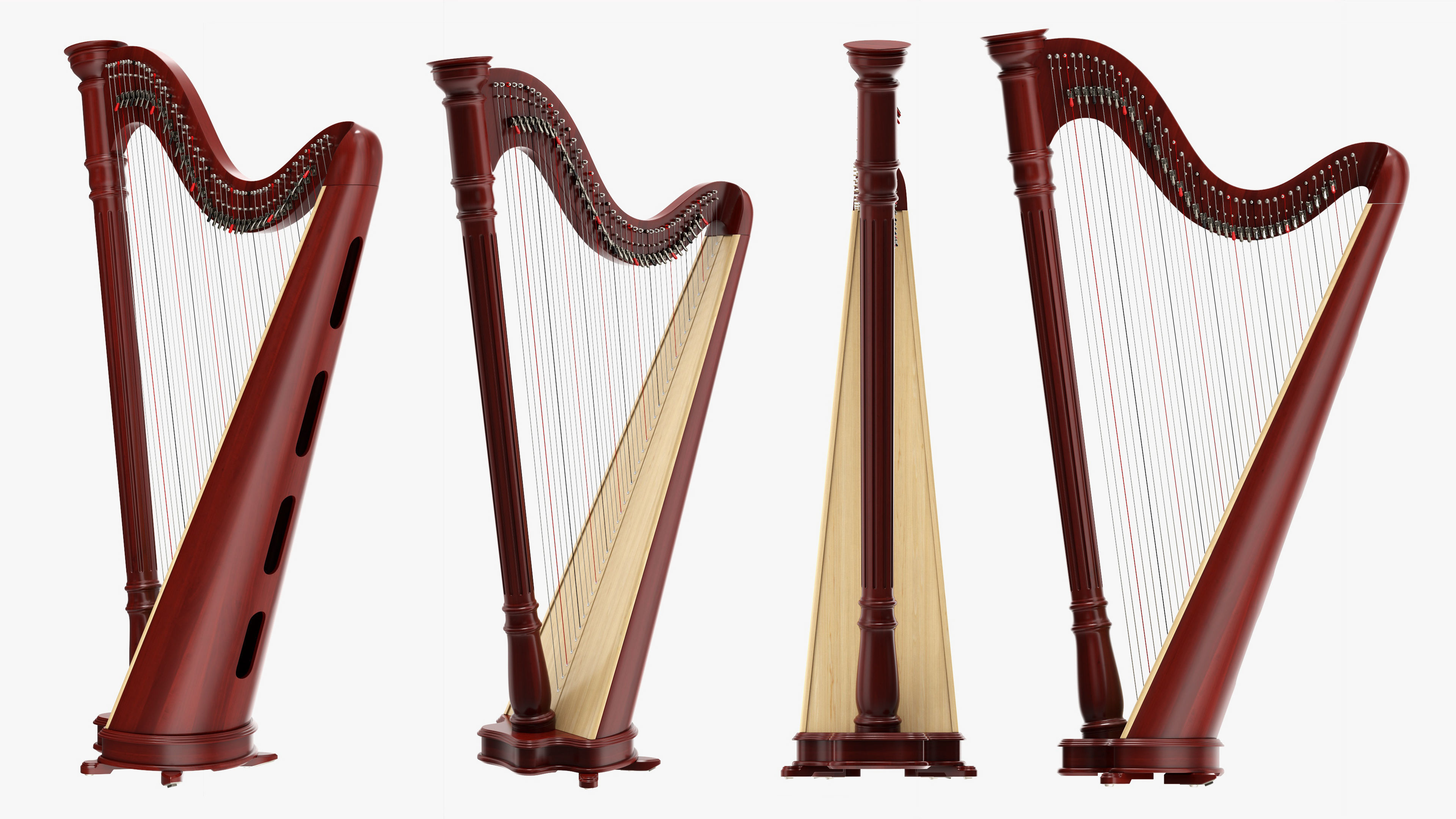 String musical instrument pack 02 3D Model Collection | CGTrader