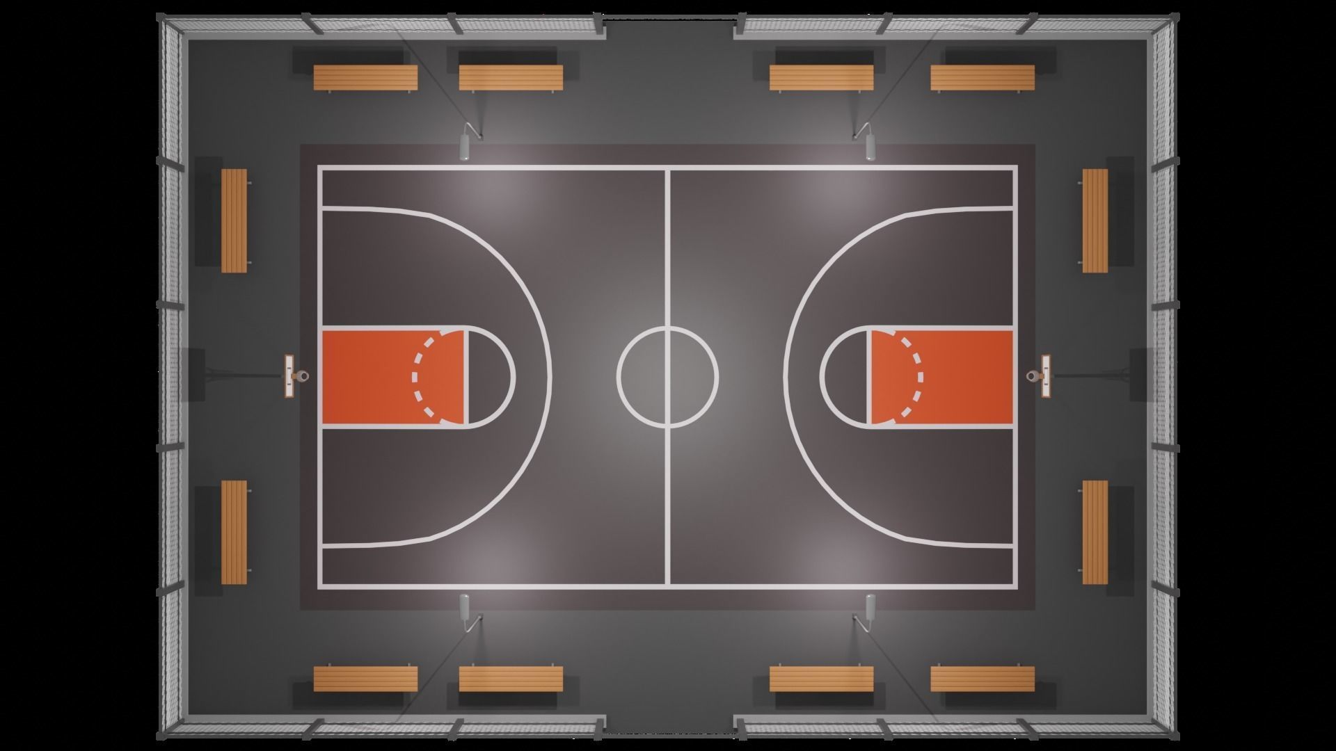3D model Basketball court A2 VR / AR / low-poly | CGTrader