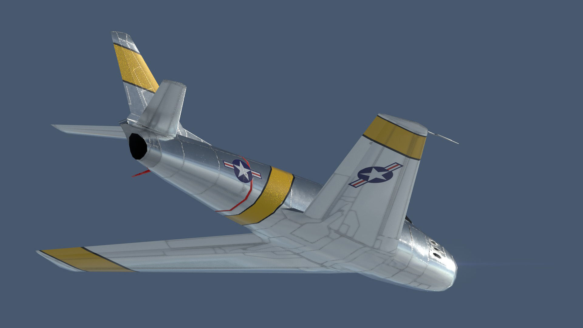 3D model F-86 Sabre USAF Clean VR / AR / low-poly | CGTrader