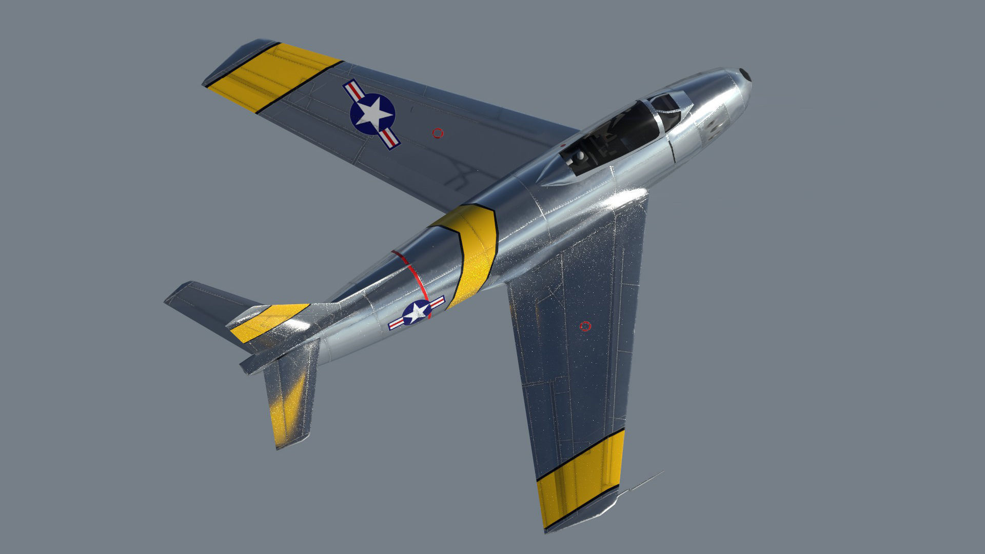 3D model F-86 Sabre USAF Clean VR / AR / low-poly | CGTrader