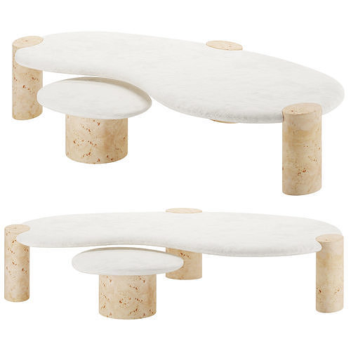 Sassolino Burl Wood Side Table By Athena Calderone 3D model | CGTrader