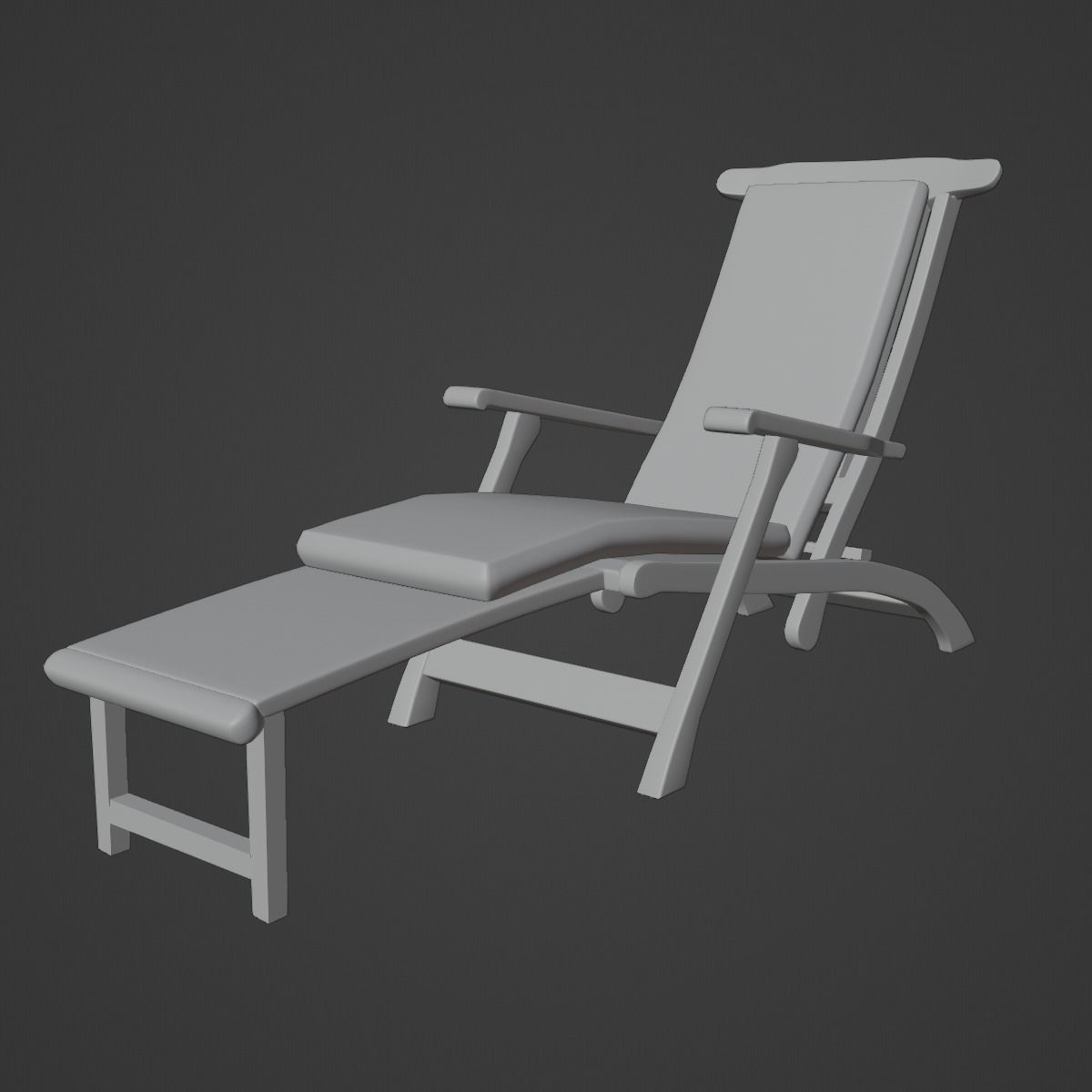 Beach Chair with matress 3d Model 3D model | CGTrader