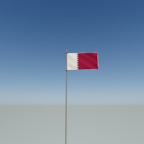 3D model Flag of Qatar VR / AR / low-poly | CGTrader