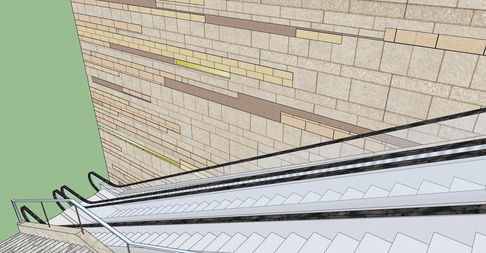3D model of escalators and stairs 3D model | CGTrader