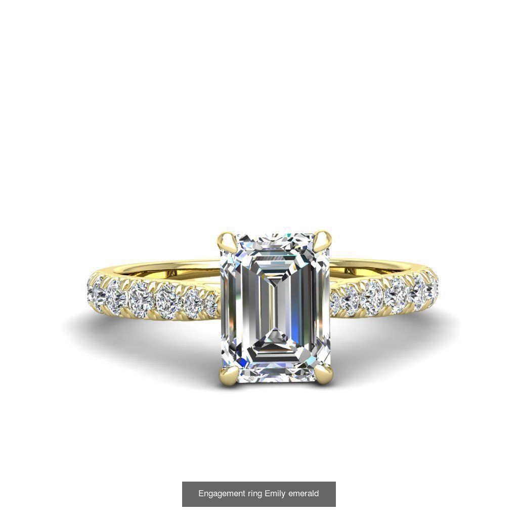 Engagement rings Emily all shapes Collection 3D printable | CGTrader