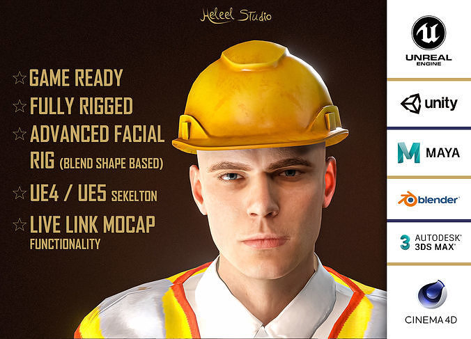 3D model High Quality Male Engineer VR / AR / low-poly | CGTrader