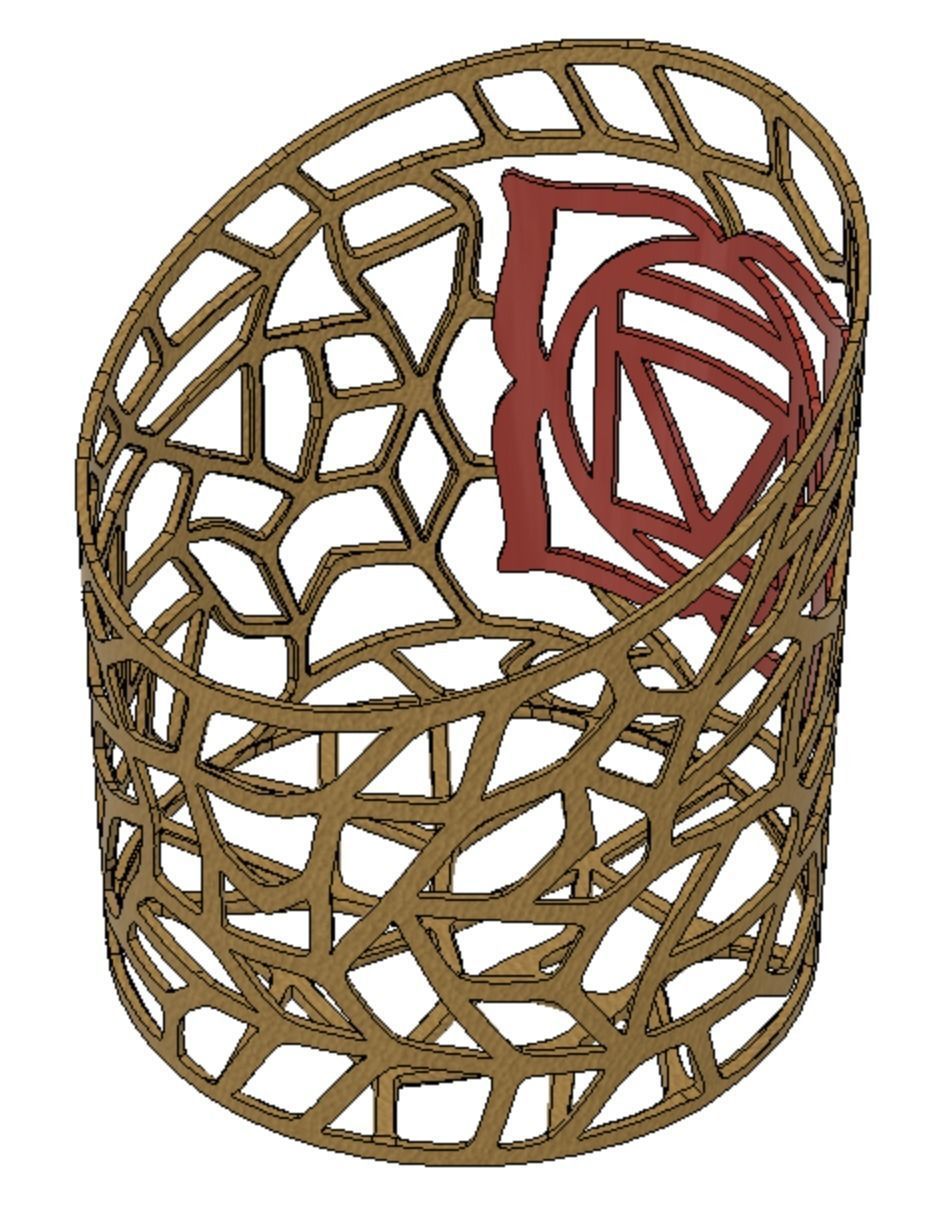 Root Chakra Glass Vase Holder 3D model 3D printable | CGTrader