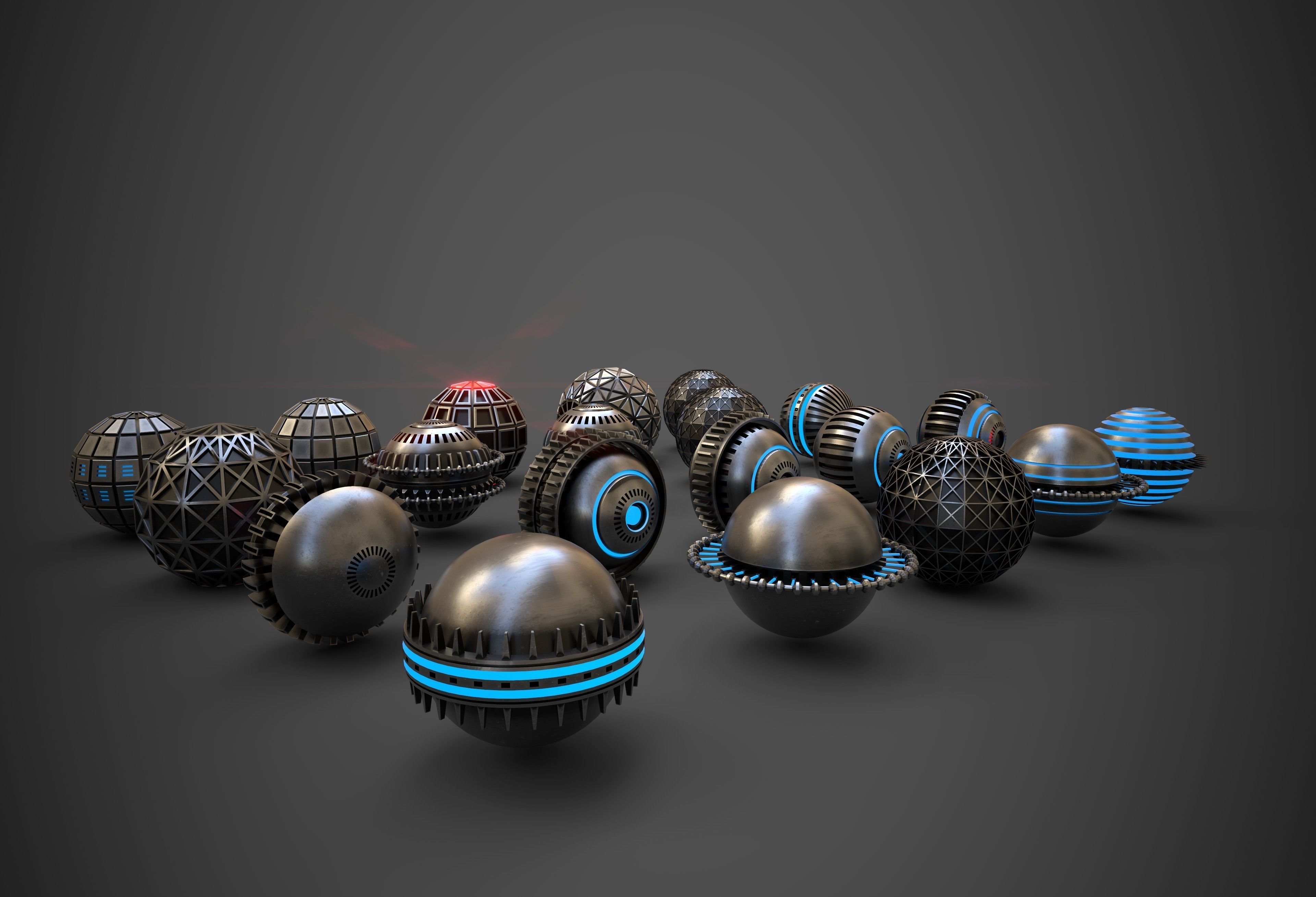 3D model Sci-Fi Sphere Collection Metal One VR / AR / low-poly | CGTrader