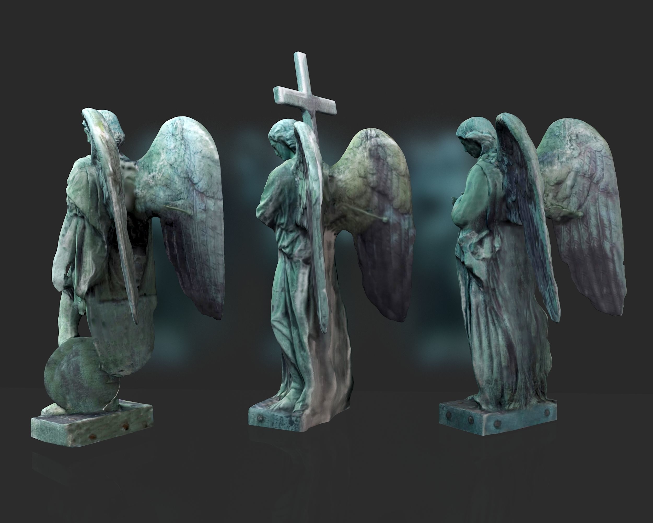 Photogrammetry angels statues 3D model | CGTrader