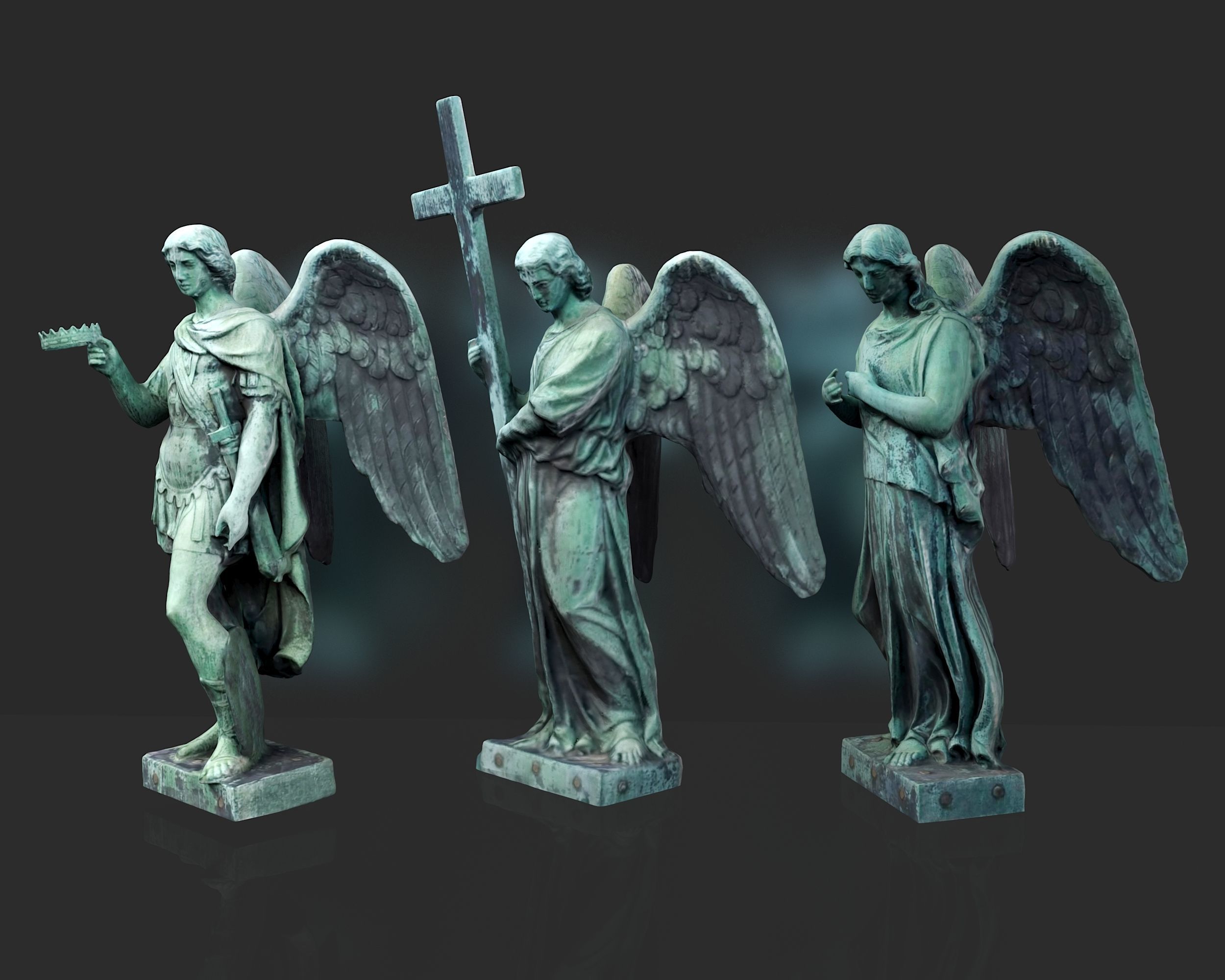 Photogrammetry angels statues 3D model | CGTrader