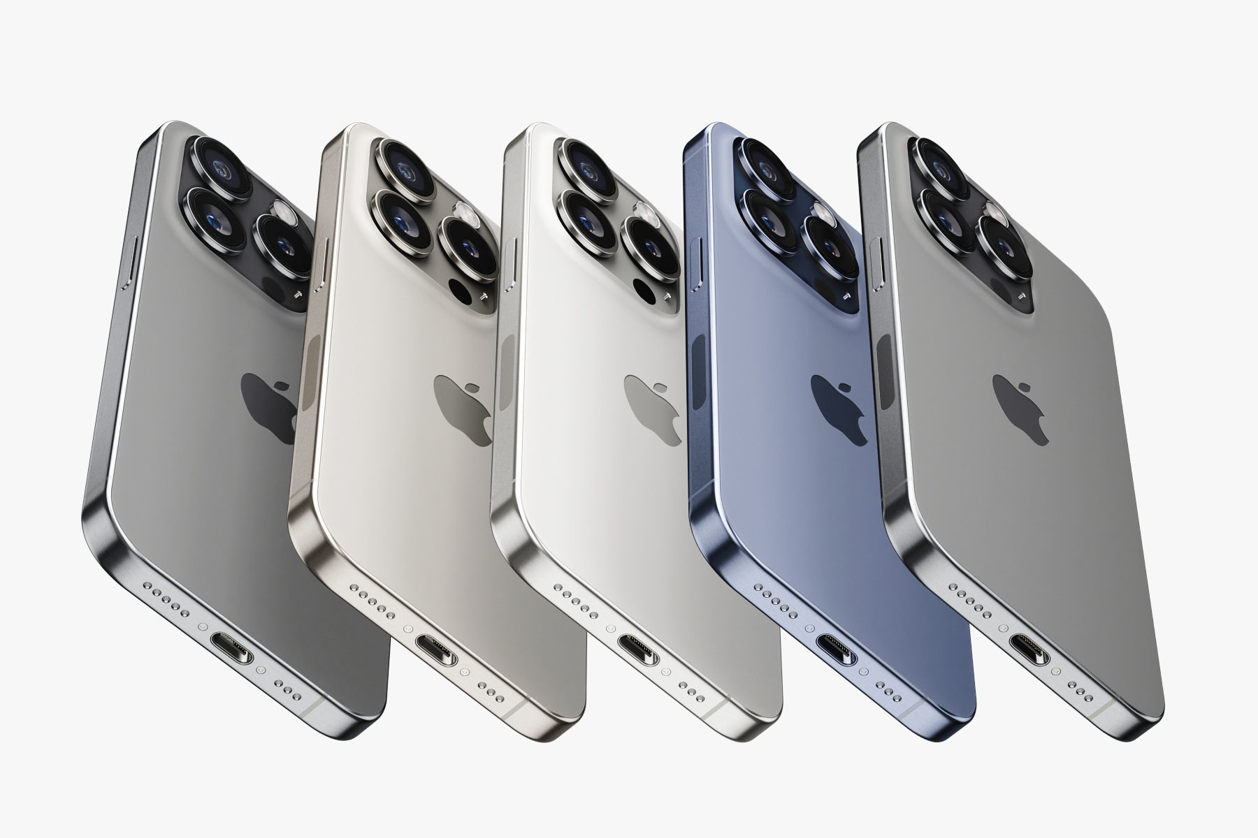 Apple iPhone 15 pro all colors 3D model | CGTrader