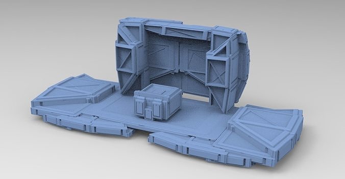 Nordor sci fi platform 3D model | CGTrader