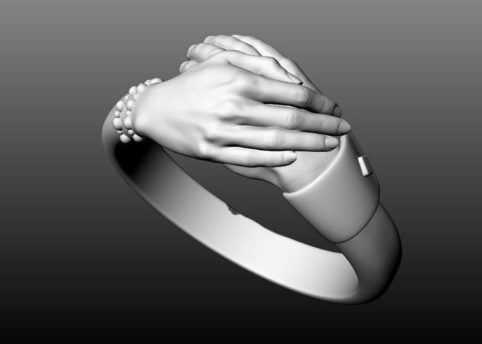 Hands of Unity Ring A Symbol of Connection and Harmony 3D model 3D ...