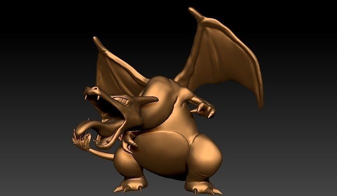 Charizard Sculpture 3D model 3D printable | CGTrader