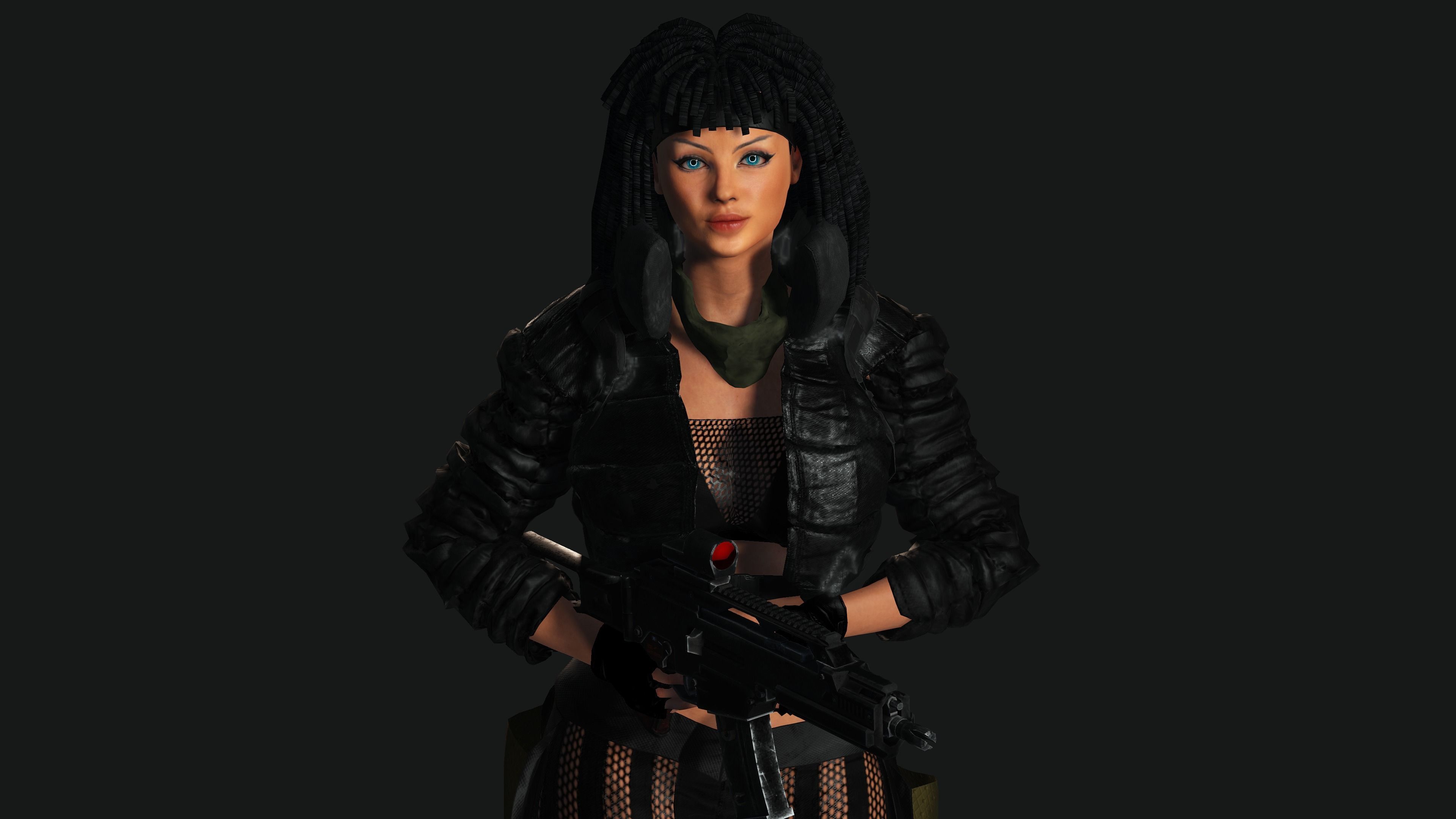 3D model AAA 3D MODEL REALISTIC CHARACTER-FEMALE GUN SHOOTER STREET ...