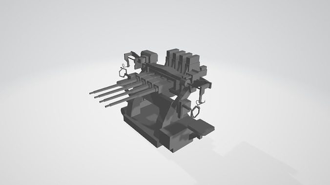 3D model US AMERICAN US QUAD X 4 AA GUN WW2 VR / AR / low-poly | CGTrader