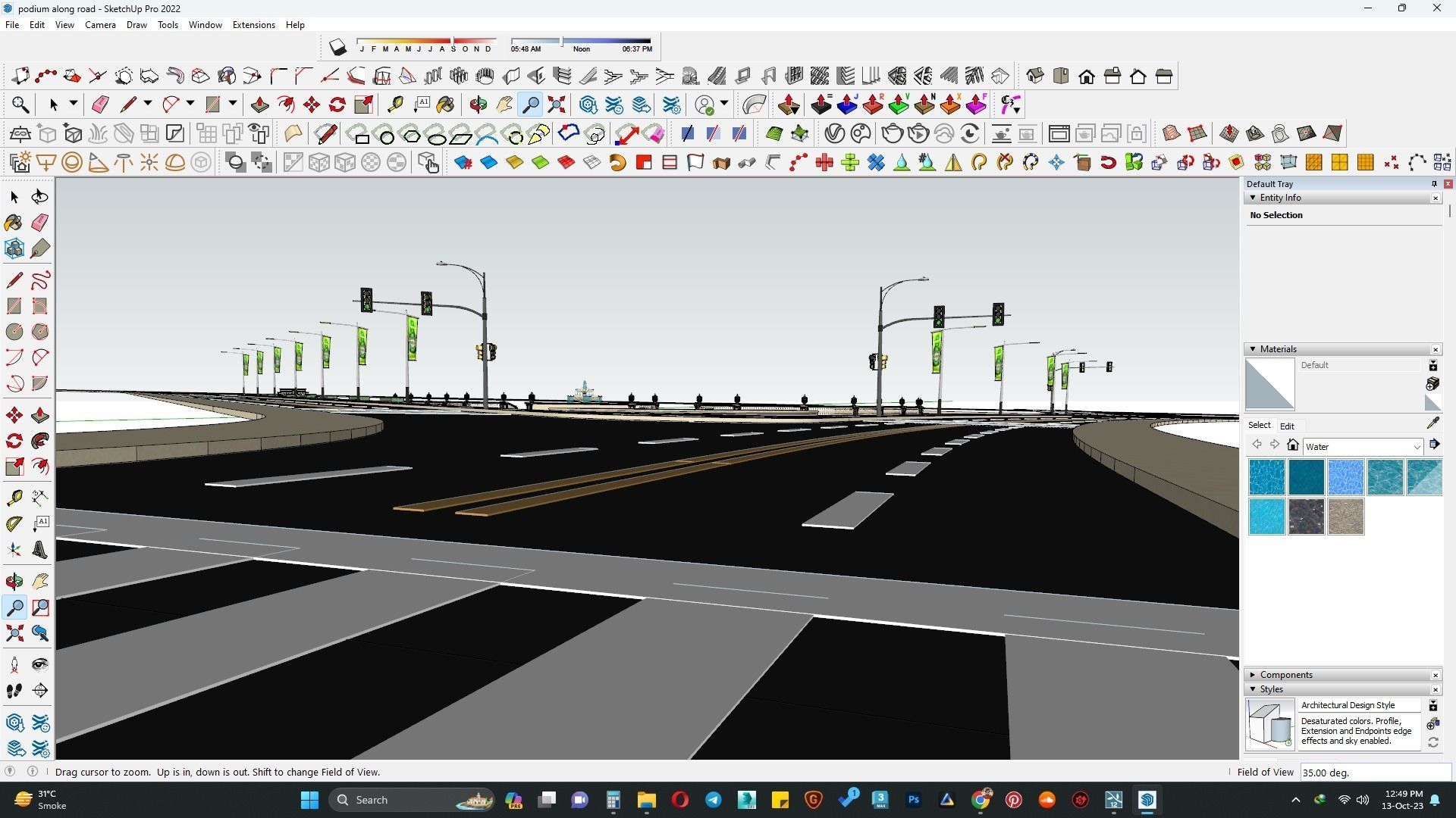 Asphalt Road Section Free 3d Model 3D model | CGTrader
