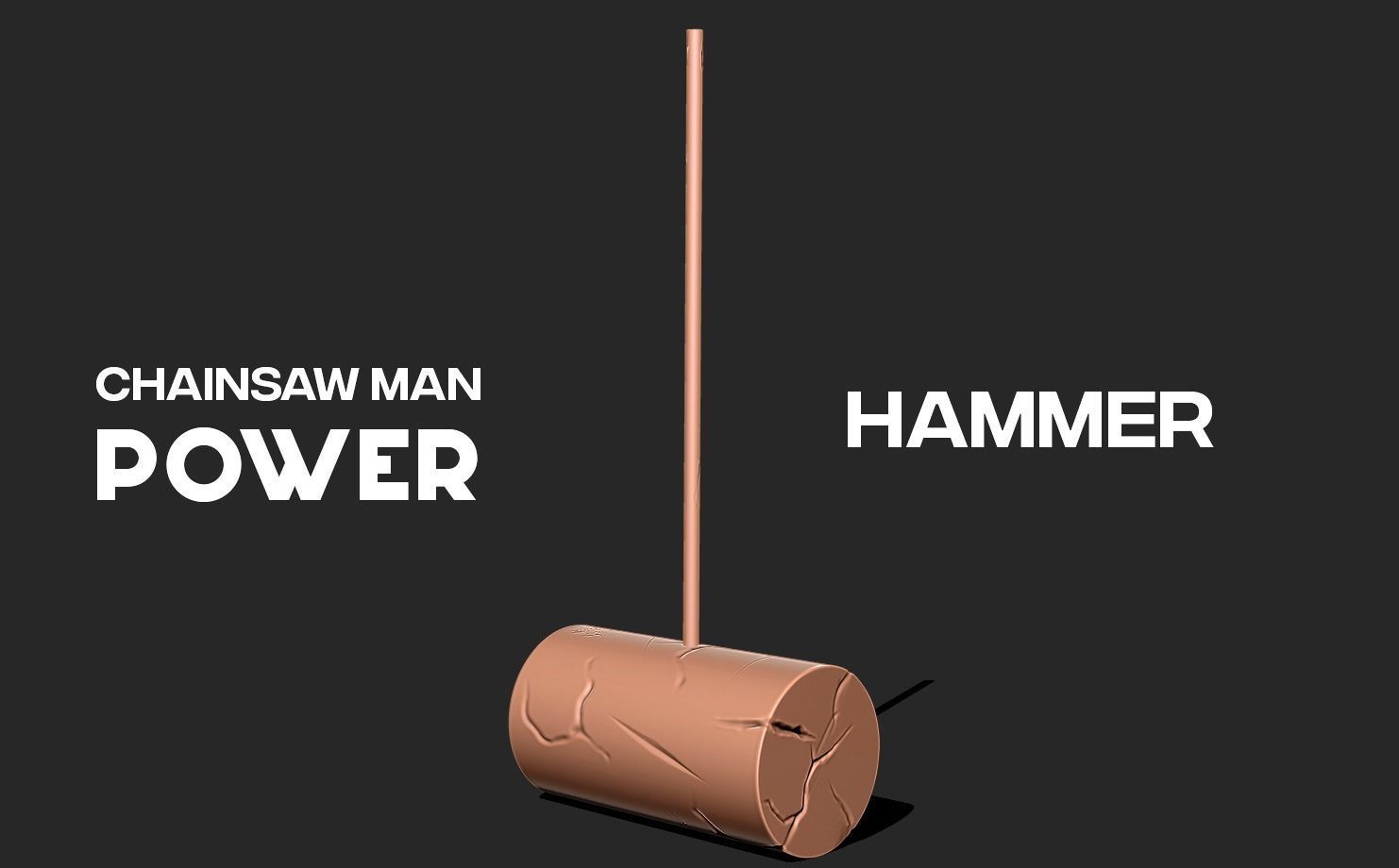 Chainsaw man Power Hammer 3D model 3D printable | CGTrader