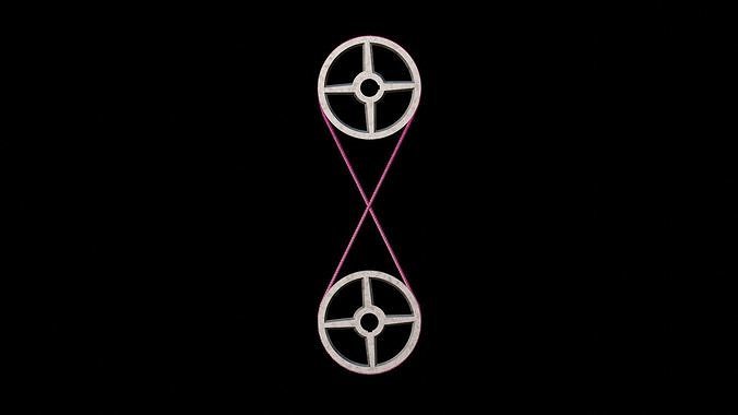 Mechanical Pulley Animated 2 3D model animated | CGTrader