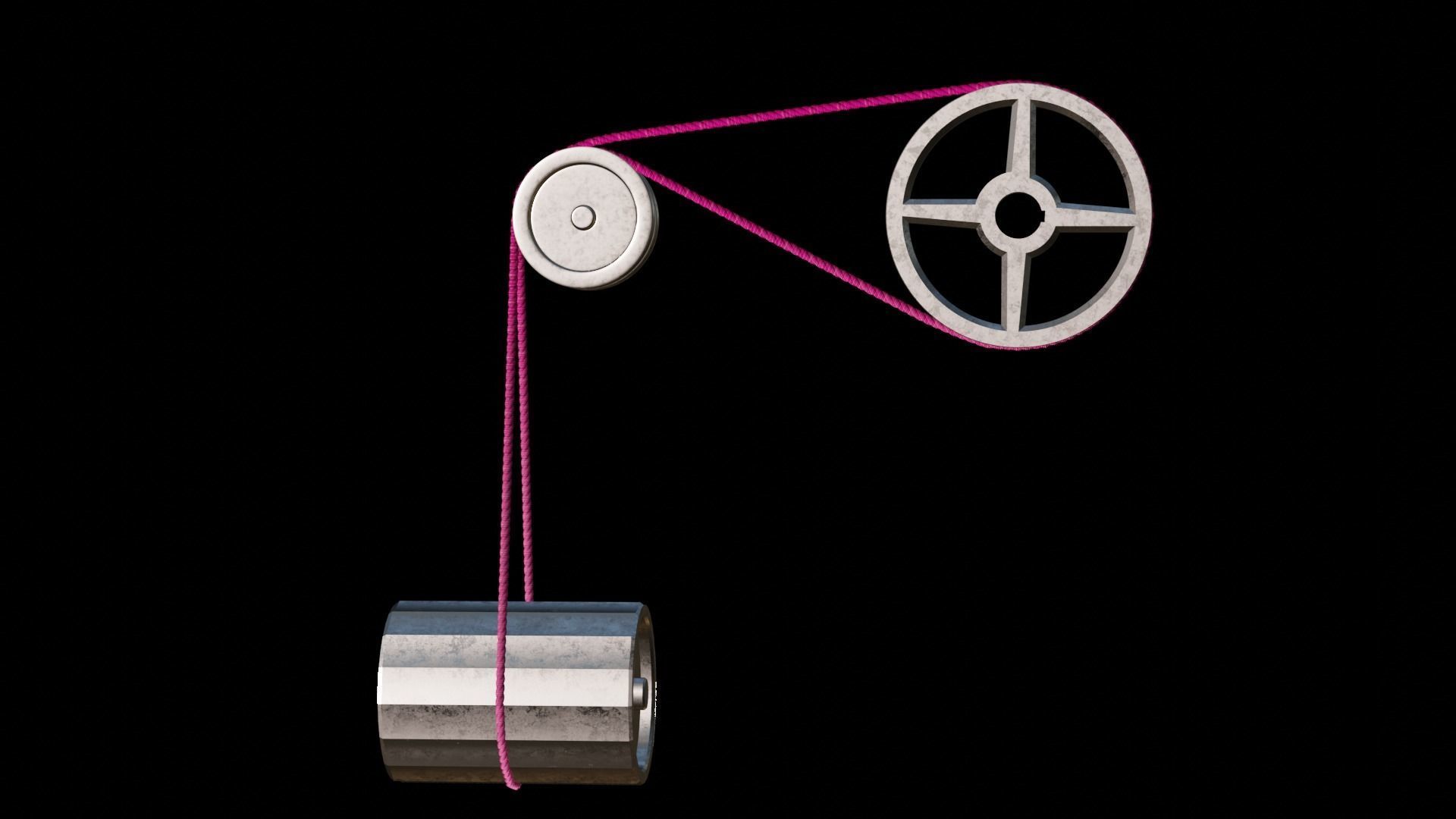 Mechanical Pulley Animated 3 3D model animated | CGTrader