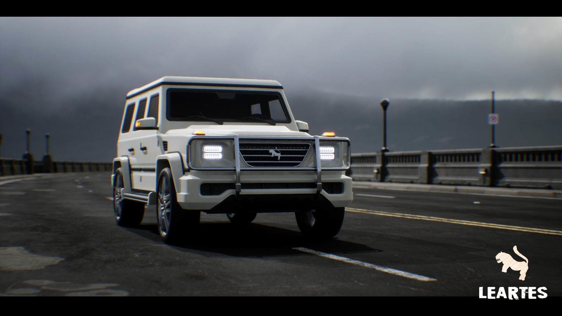 3D model SUV Bundle Driveable Animated Realistic Set of 4 VR / AR / low ...