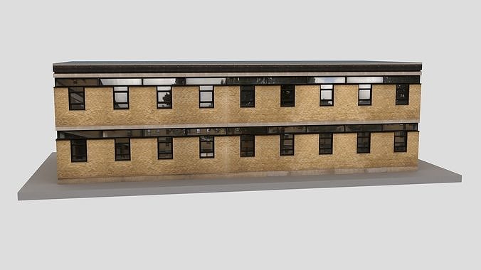 3D model Realistic European City Block Building 20 VR / AR / low-poly ...
